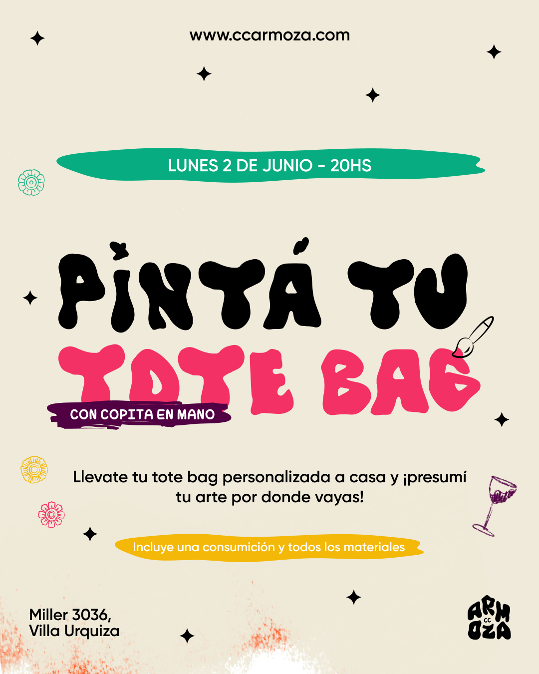 Pinta tu Tote Bag | Centro Cultural Armoza